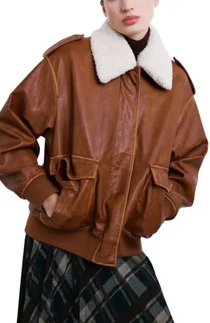 Mango Leather Jackets For Women