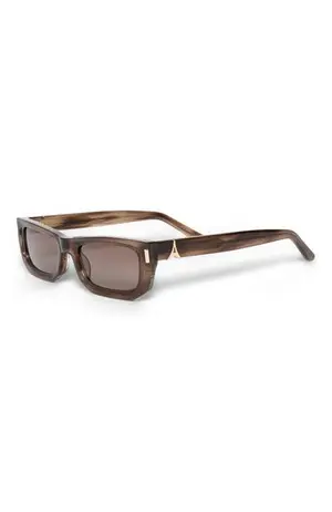 Manière De Voir Milan Curved-frame Sunglasses - Brown