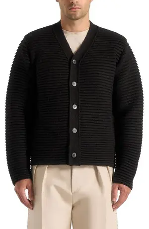 Manière De Voir Anton Ribbed Knit Cardigan