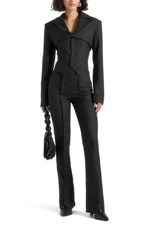 Manière De Voir Tailored Trousers With Button Detail