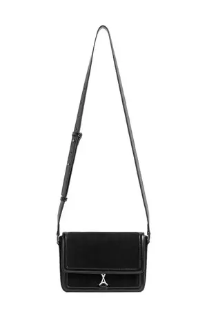 Manière De Voir Suede And Vegan Leather Crossbody Bag - Black