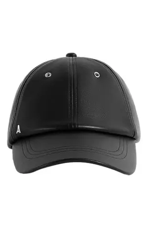 Manière De Voir Vegan Leather Cap - Black