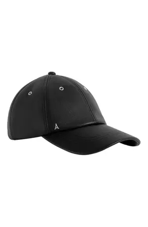 Manière De Voir Vegan Leather Cap - Black