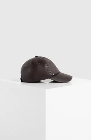 Manière De Voir Vegan Leather Cap - Brown