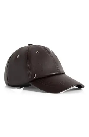 Manière De Voir Vegan Leather Cap - Brown