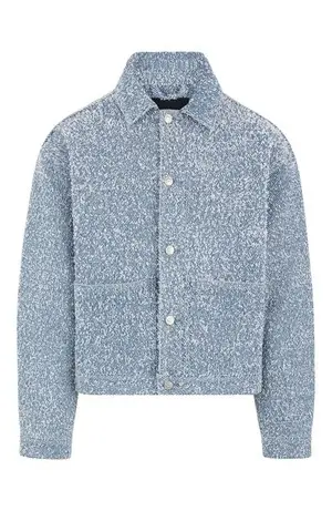 Manière De Voir Damien Boucle Jacket With Pleat - Blue