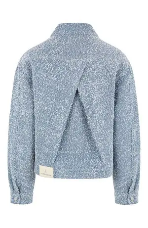 Manière De Voir Damien Boucle Jacket With Pleat - Blue