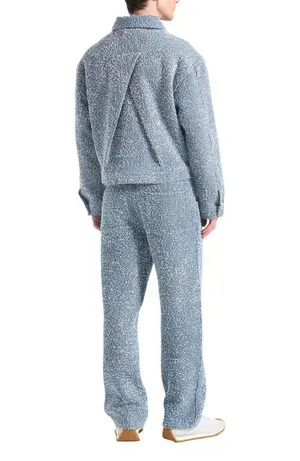 Manière De Voir Damien Boucle Jacket With Pleat - Blue