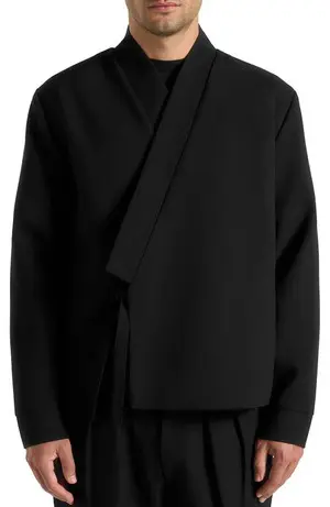 Manière De Voir Textured Wrap Jacket
