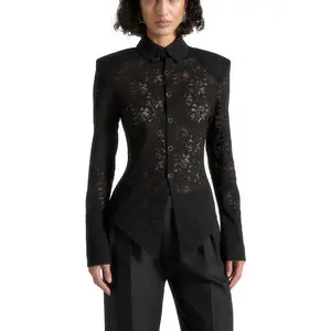 Maniere De Voir Button Up Blouses