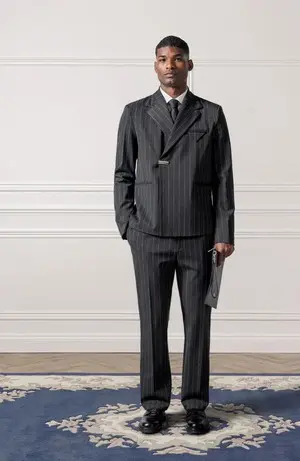 Manière De Voir Joseph Regular Fit Pinstripe Trousers