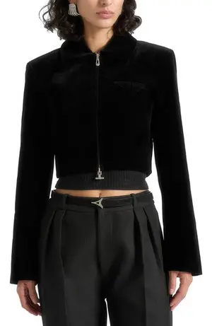 Maniere De Voir Zip Up Outerwear For Women