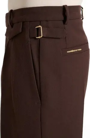 Manière De Voir Pierre Relaxed Fit Pleated Tailored Trousers - Brown