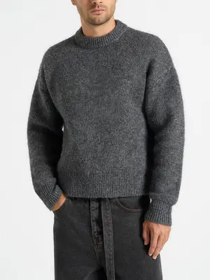 Manière De Voir Brushed Wool Knit Jumper - Grey