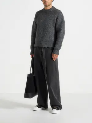 Manière De Voir Brushed Wool Knit Jumper - Grey