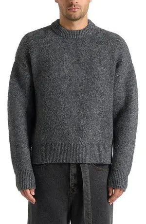 Manière De Voir Brushed Wool Knit Jumper - Grey