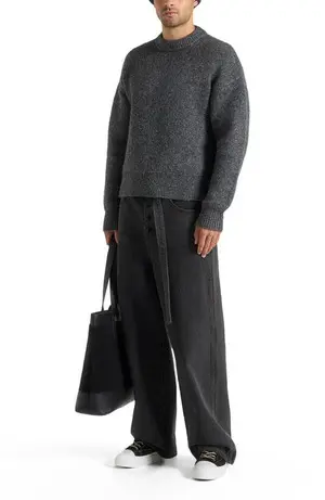 Manière De Voir Brushed Wool Knit Jumper - Grey