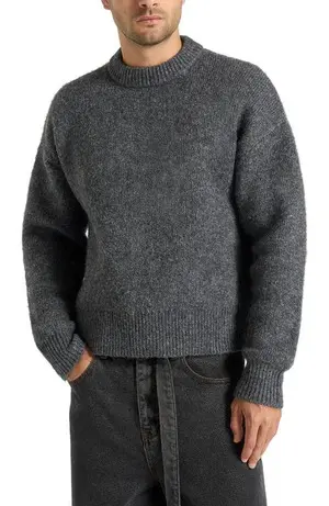 Manière De Voir Brushed Wool Knit Jumper - Grey