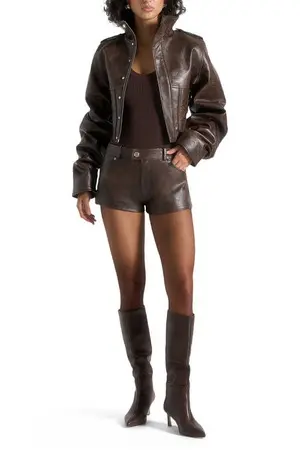 Manière De Voir Samia Mini Shorts - Brown