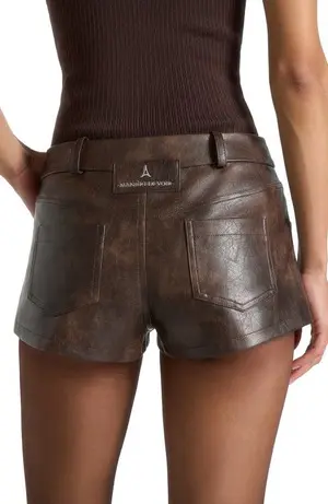 Manière De Voir Samia Mini Shorts - Brown