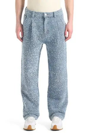 Manière De Voir Arnault Boucle Pleated Jeans - Blue