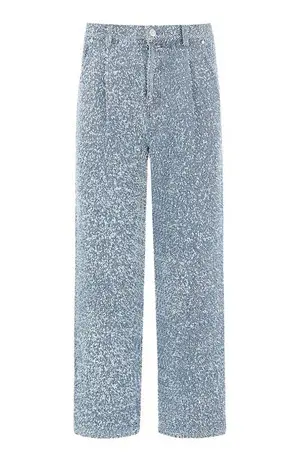 Manière De Voir Arnault Boucle Pleated Jeans - Blue