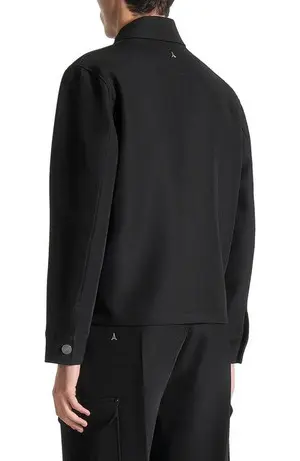 Manière De Voir Benoit Twill Pocket Cropped Shirt - Black