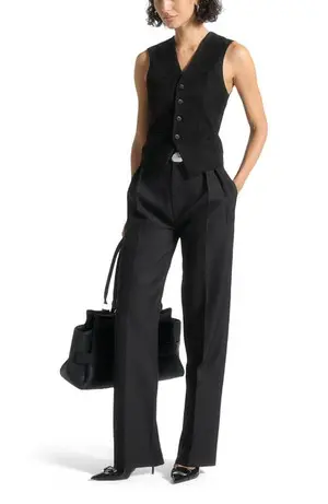 Manière De Voir Tailored Twin Pleat Trousers - Black
