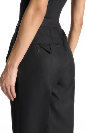 Manière De Voir Tailored Twin Pleat Trousers - Black