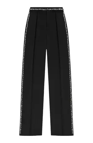 Manière De Voir Tailored Trousers With Embellishments - Black
