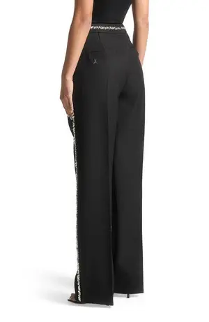 Manière De Voir Tailored Trousers With Embellishments - Black