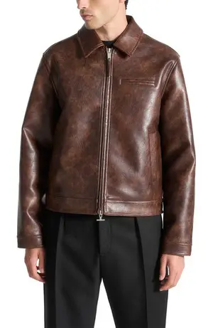 Manière De Voir Vintage Leather Jacket