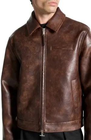 Manière De Voir Vintage Leather Jacket