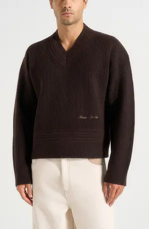 Maniere De Voir Ribbed Knitwear For Men