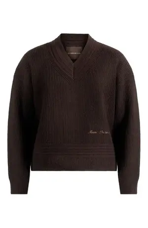 Manière De Voir Remi V-neck Knit Jumper - Brown