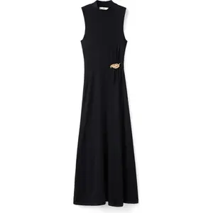Mango Mock Neck Knit Maxi Dress