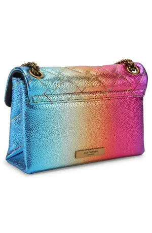 Kurt Geiger Mini Kensington Convertible Metallic Leather Crossbody Bag - Multi Blue