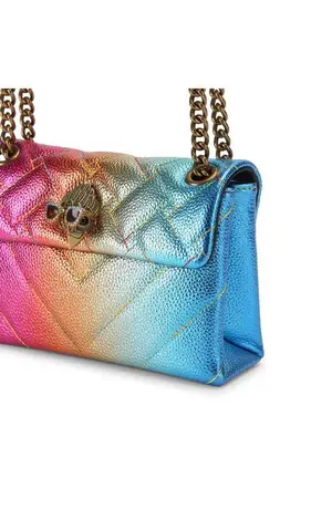 Kurt Geiger Mini Kensington Convertible Metallic Leather Crossbody Bag - Multi Blue