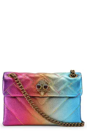Kurt Geiger Mini Kensington Convertible Metallic Leather Crossbody Bag - Multi Blue