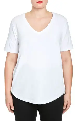Universal Standard V-neck Tee - White
