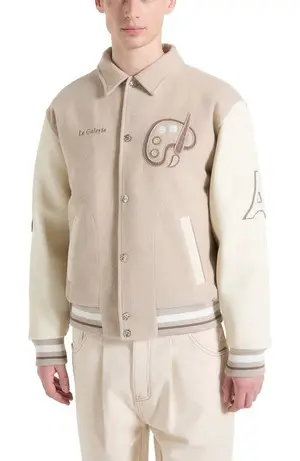 Manière De Voir Le Galerie Wool-blend Varsity Jacket