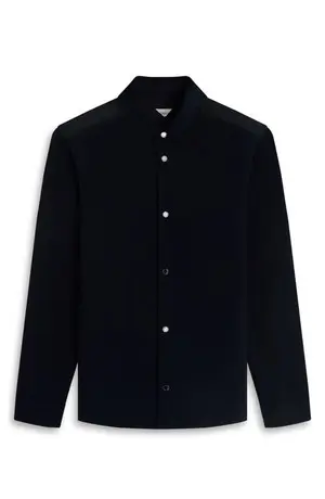 Bugatchi Soft Touch Knit Shirt Jacket - Black