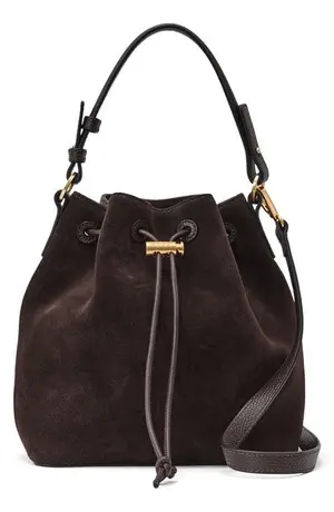 REISS Esther Leather Bucket Bag