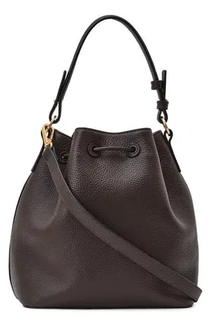 REISS Esther Leather Bucket Bag