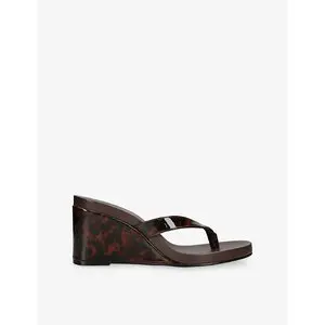 Steve Madden Playing Faux-leather Wedge Sandals