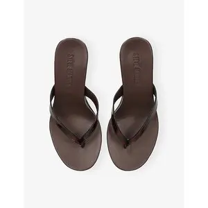 Steve Madden Playing Faux-leather Wedge Sandals