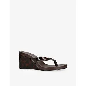 Steve Madden Playing Faux-leather Wedge Sandals