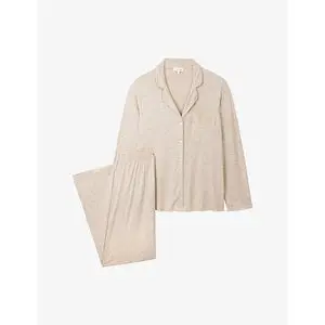 THE WHITE COMPANY Dotted Relaxed-fit Jersey Pyjamas