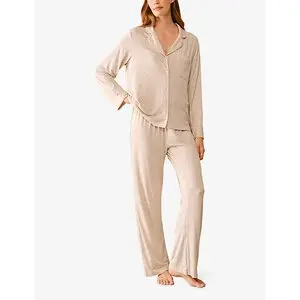 THE WHITE COMPANY Dotted Relaxed-fit Jersey Pyjamas