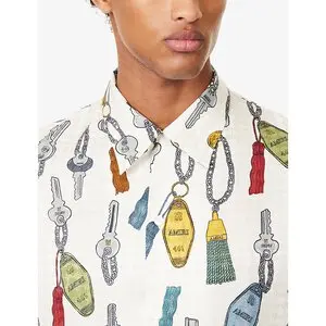 Amiri Keys Camp-collar Woven Shirt